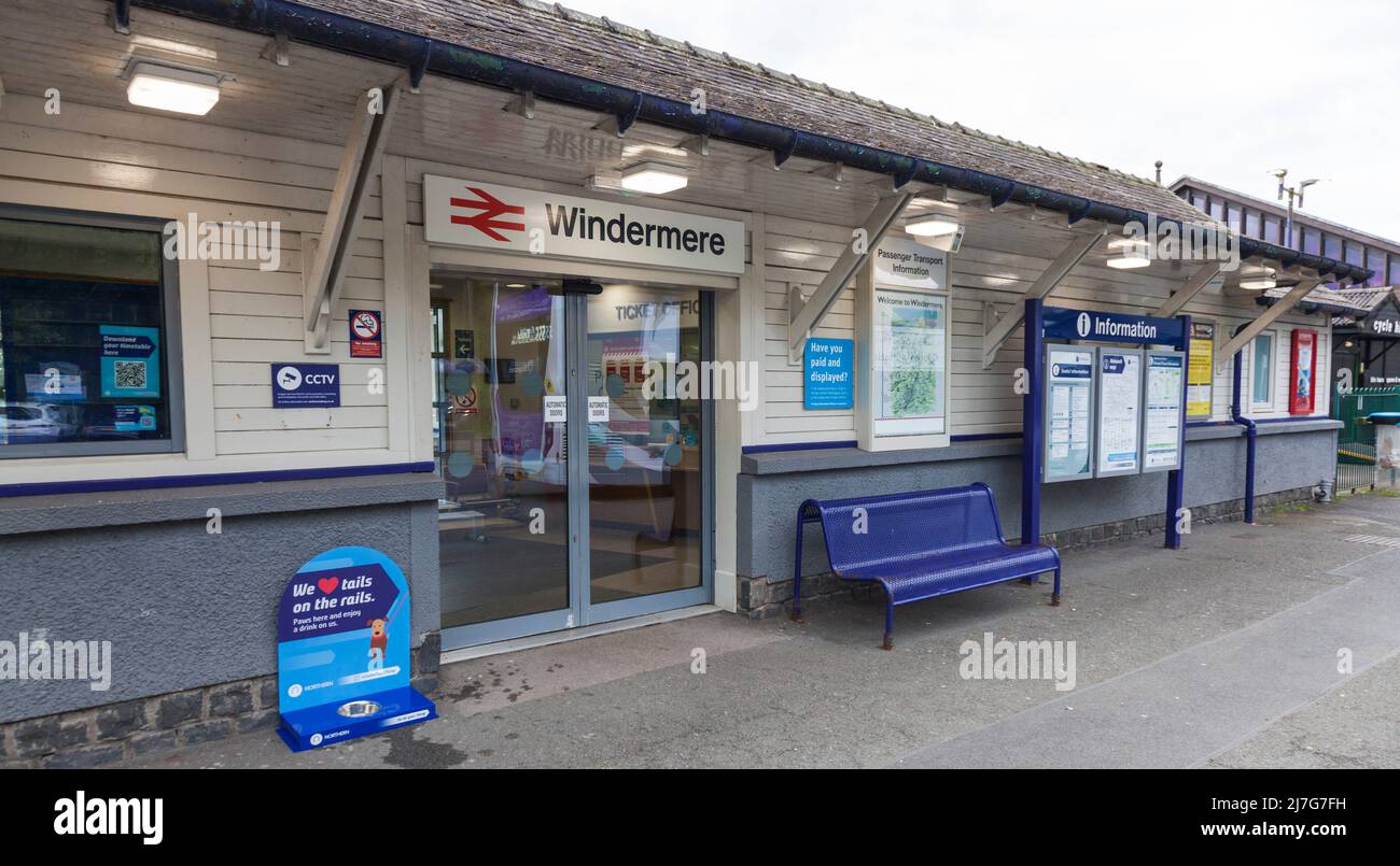 Windermere Railway station in Windermere,Lake District,England,UK Stock ...