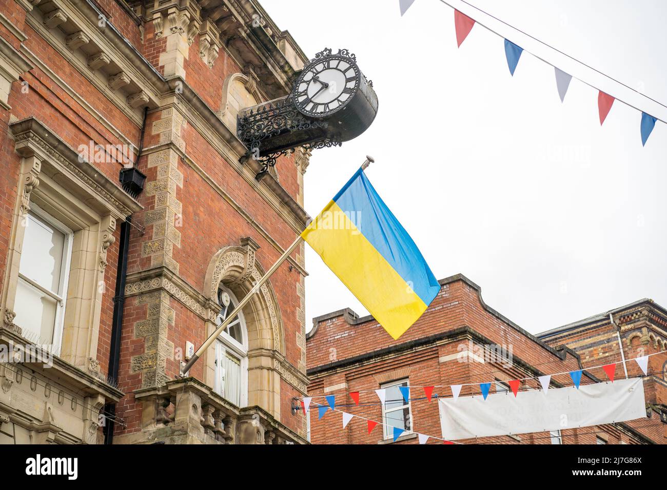 Town Hall building in Kidderminster showing support & flying the flag ...