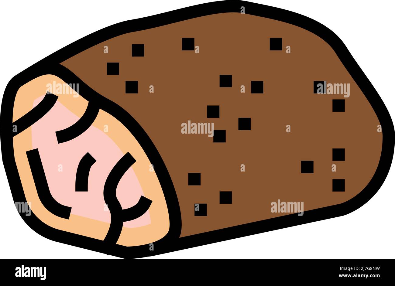 roast beef color icon vector illustration Stock Vector Image & Art - Alamy