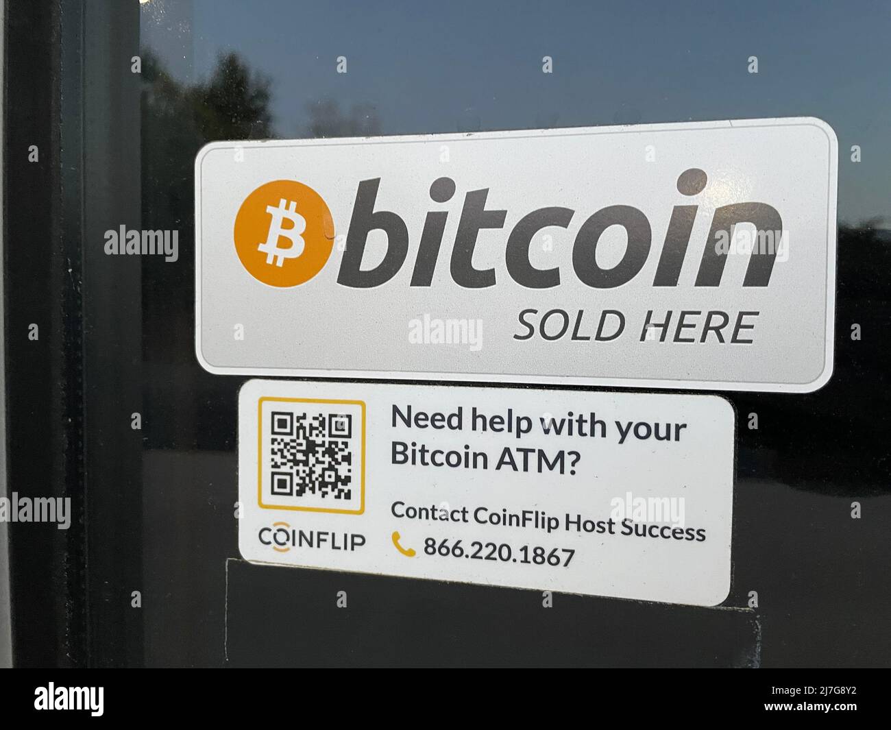 Bitcoin sold here sign hi-res stock photography and images - Alamy