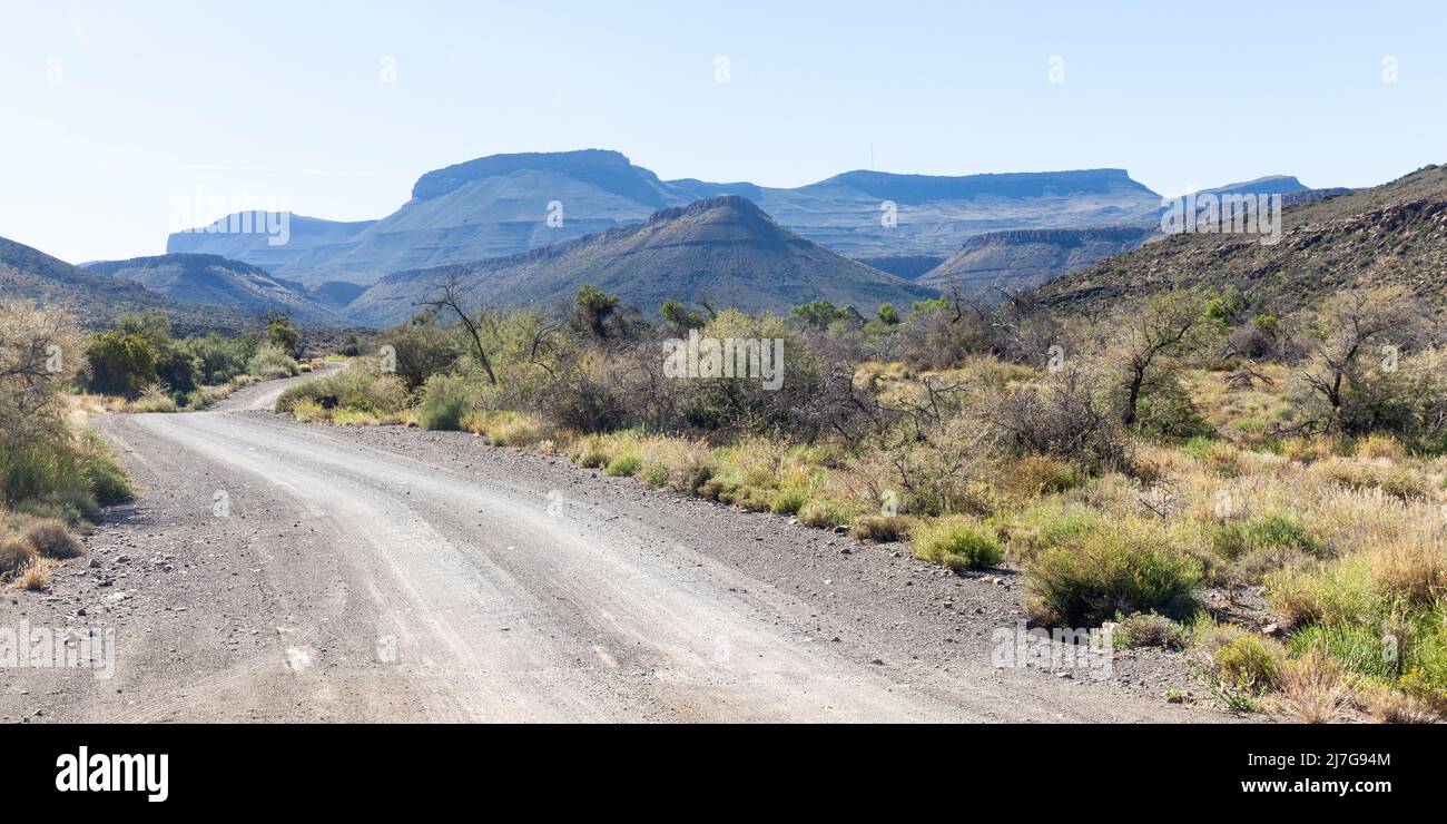 Karoo mountain landscape in the Karoo National Park, near Beaufort ...