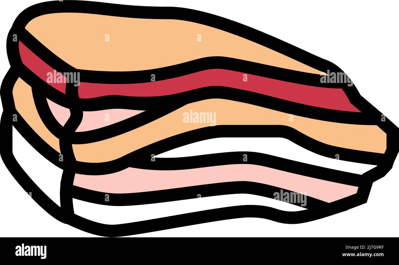 bacon beef color icon vector illustration Stock Vector Image & Art - Alamy
