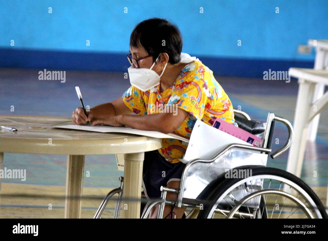 Philippines. 09th May, 2022. Person with Disabilities (PWD) while they ...