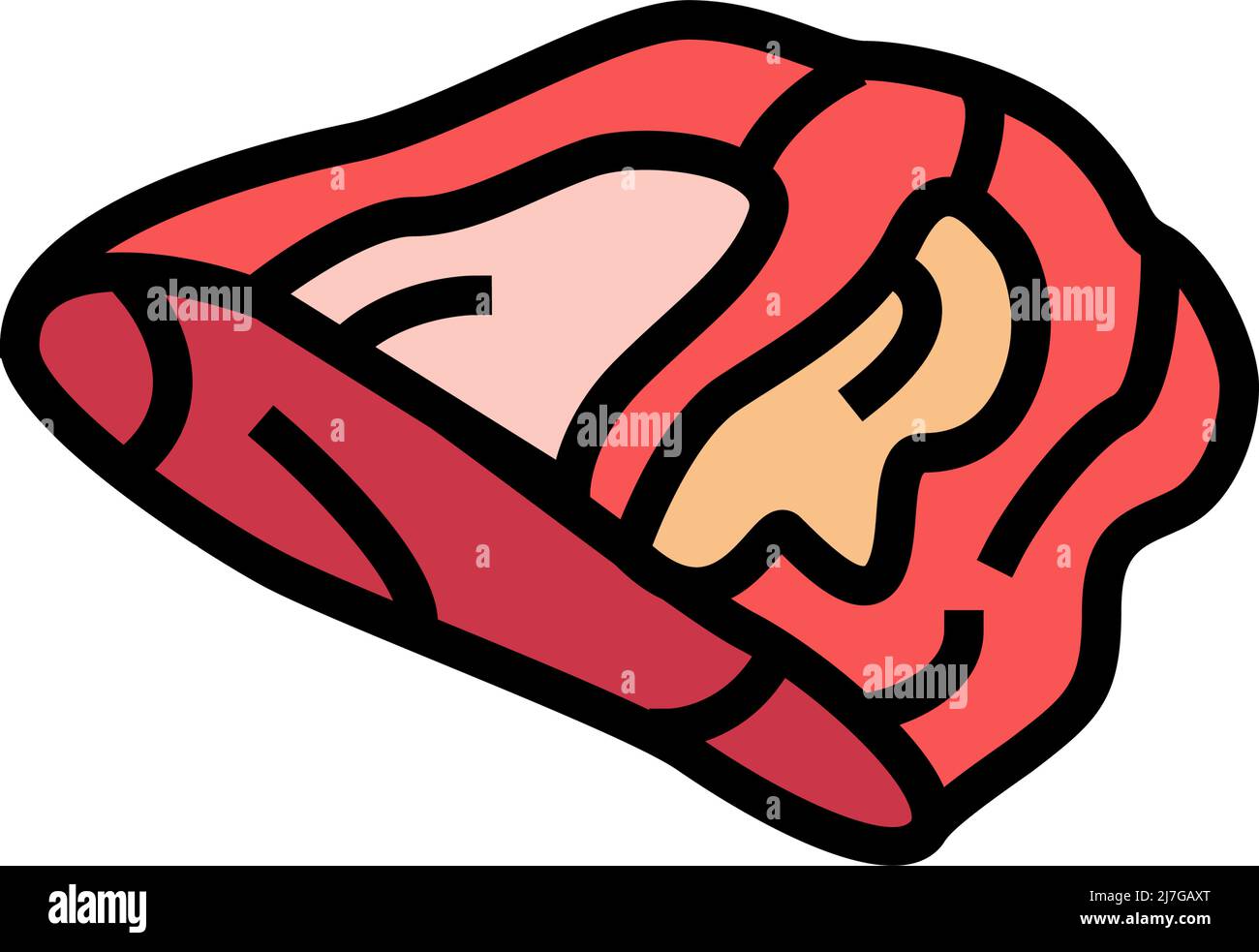 brisket beef meat color icon vector illustration Stock Vector Image ...