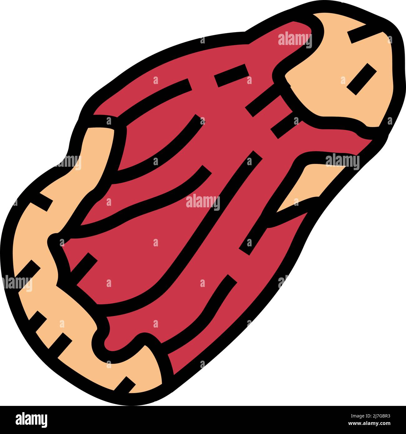 flank beef meat color icon vector illustration Stock Vector Image & Art ...