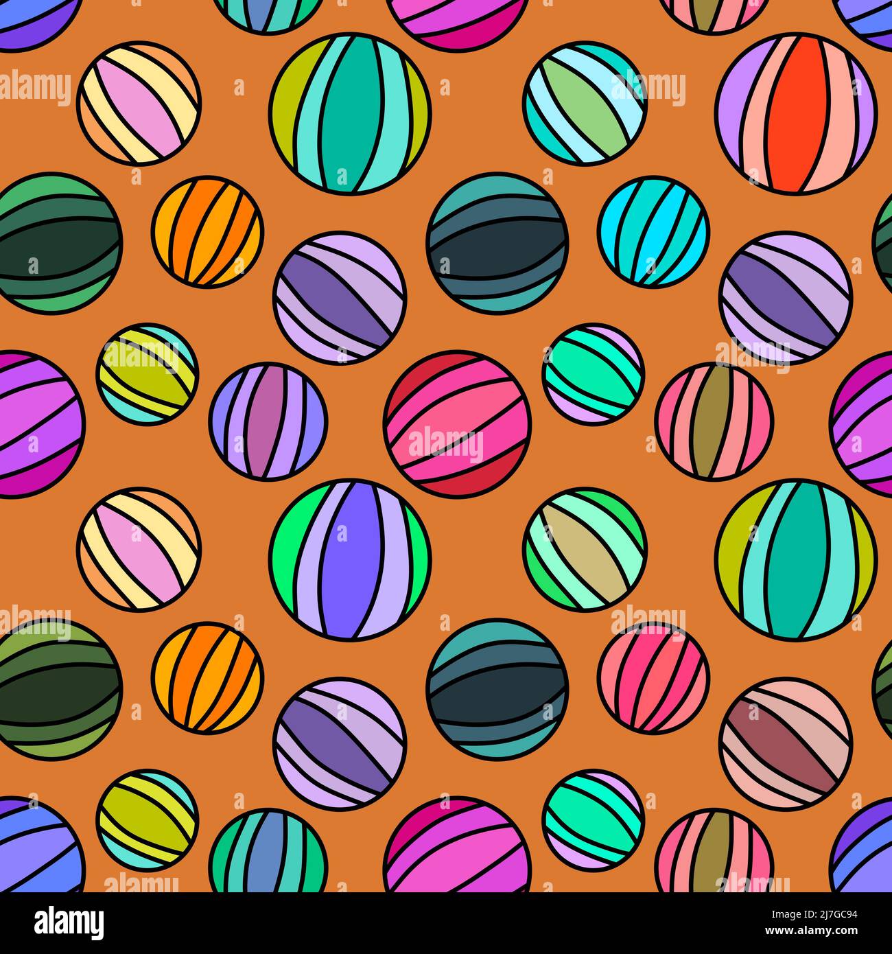 Kids seamless summer beach ball pattern for fabrics and packaging and ...
