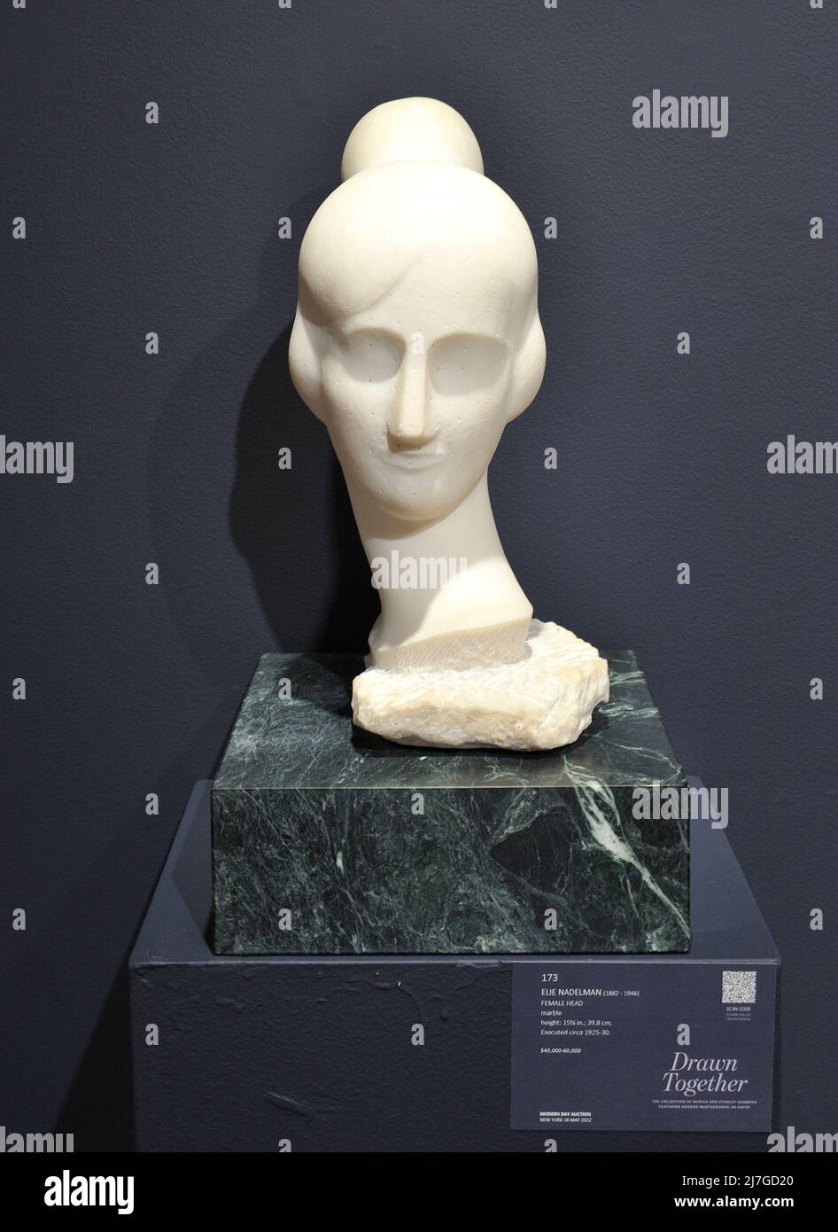 Female Head by Elie Nadelman on display at Sotheby's as part of "The ...