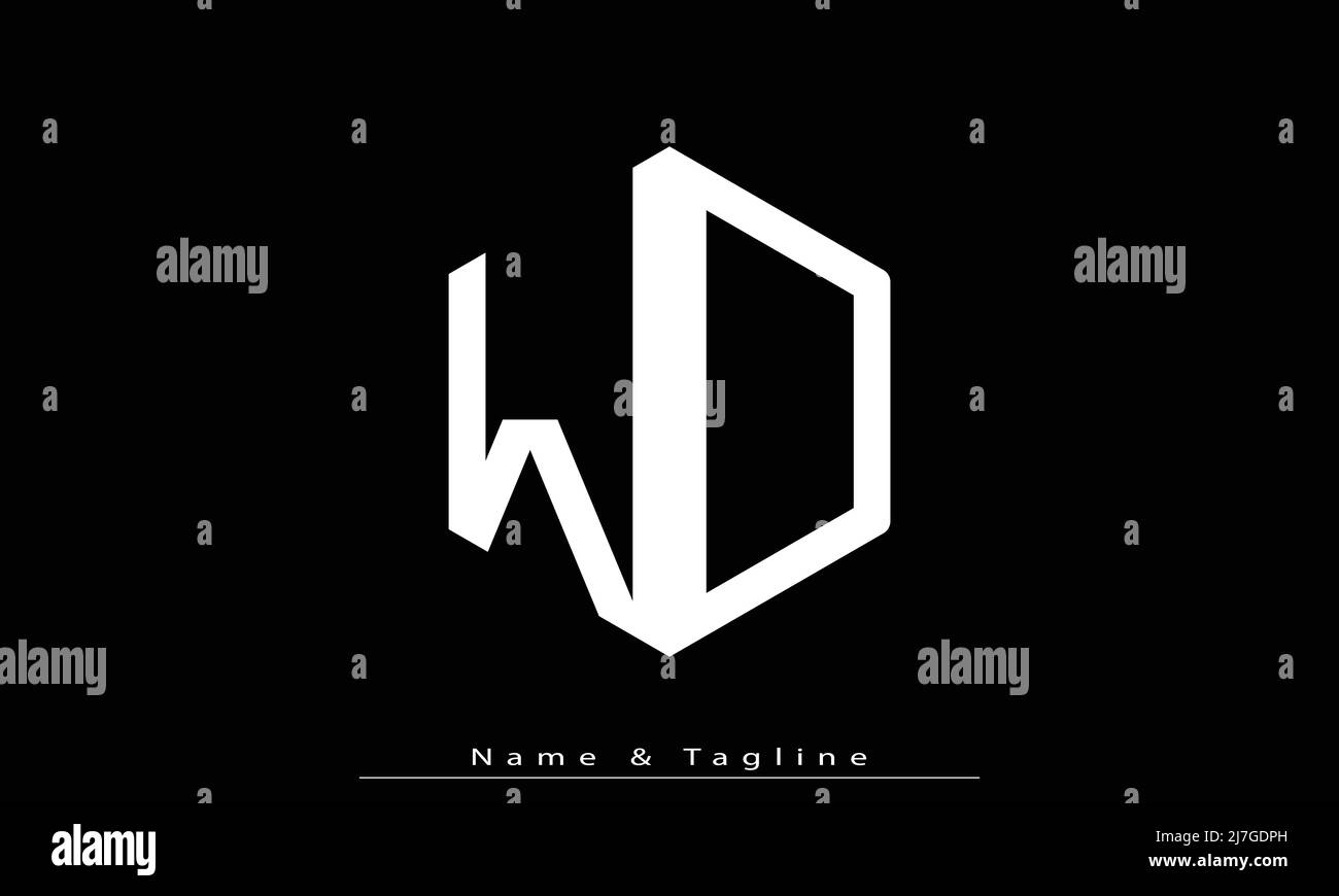 Alphabet letters Initials Monogram logo WD , DW Stock Vector Image ...