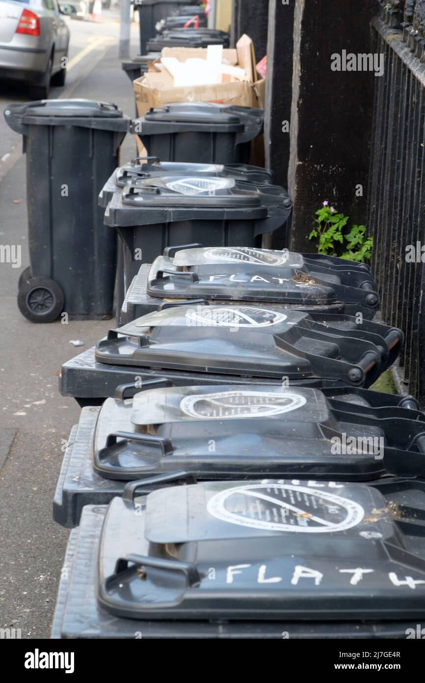 Newport City in South Wales UK. Bins on stow Hill Stock Photo - Alamy