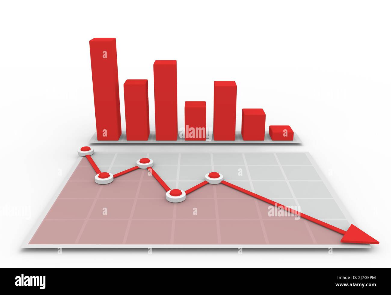 Bar chart decrease icon Cut Out Stock Images & Pictures - Alamy