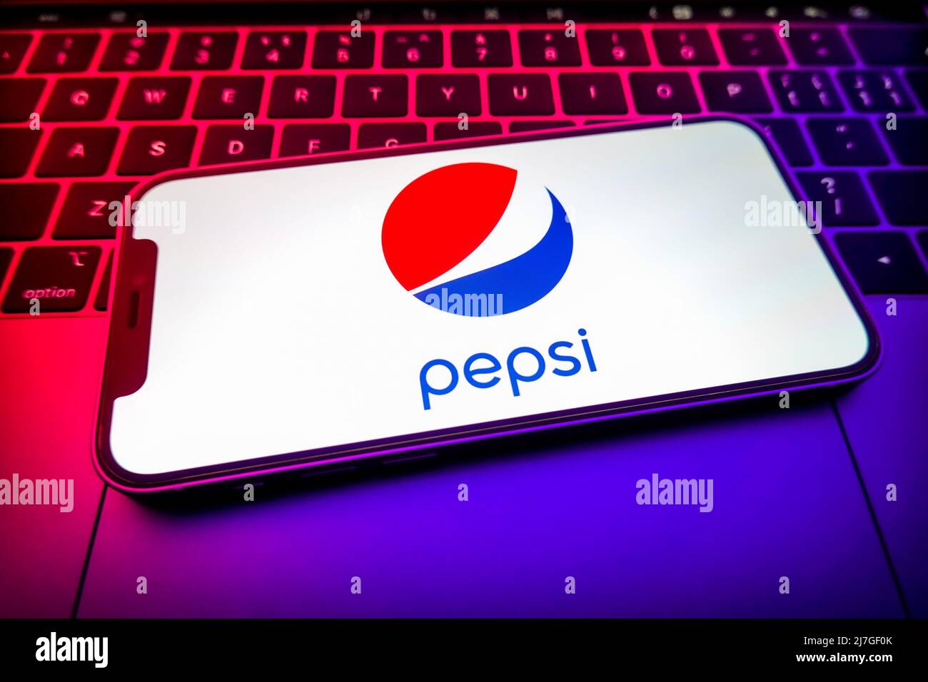 In this photo illustration, a PepsiCo logo seen displayed on a ...