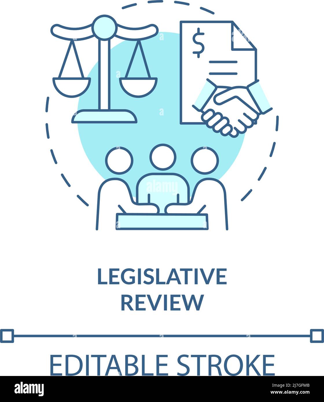 Legislative review turquoise concept icon Stock Vector Image & Art - Alamy