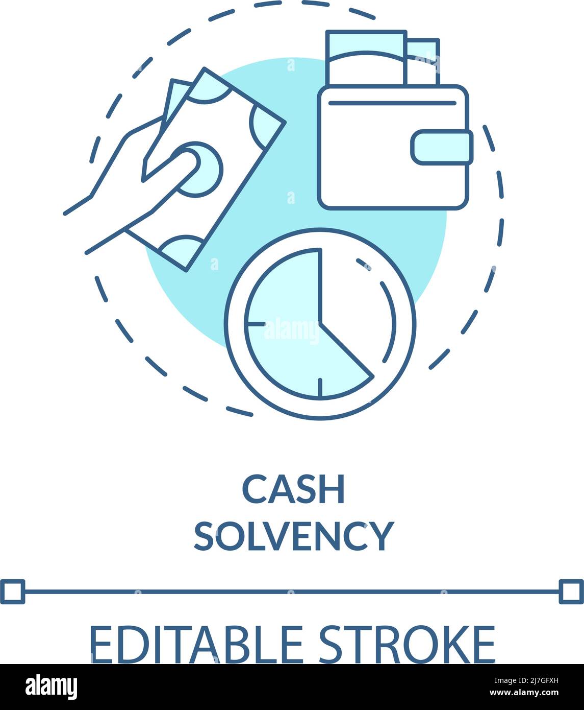 Cash solvency turquoise concept icon Stock Vector Image & Art - Alamy