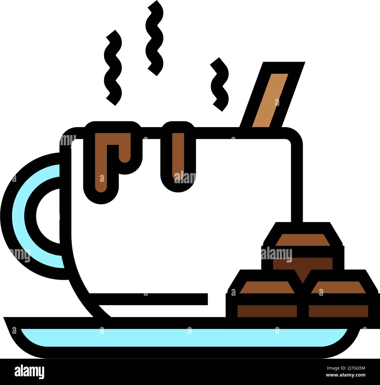 coffee chocolate color icon vector illustration Stock Vector Image ...