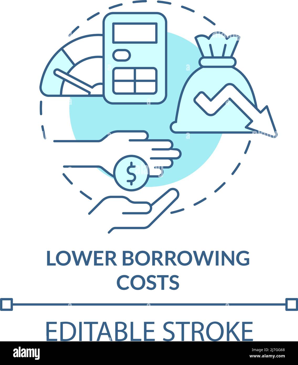 Lower borrowing costs turquoise concept icon Stock Vector Image & Art ... Lower borrowing costs turquoise concept icon Stock Vector Image & Art ...