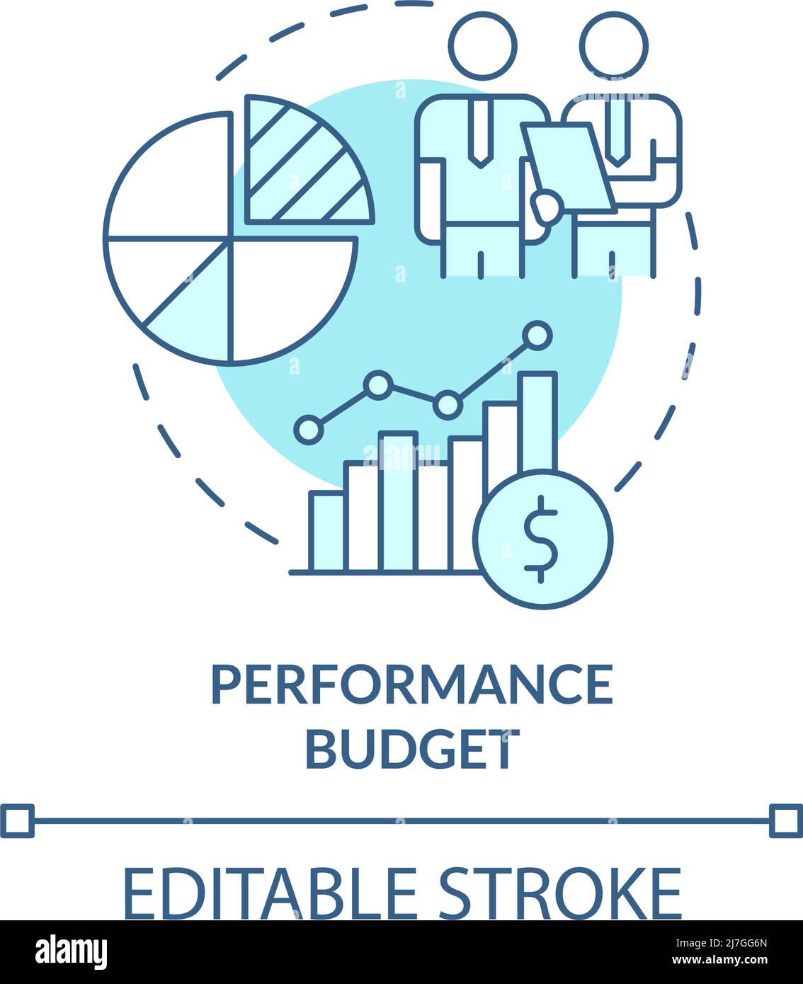 Performance budget turquoise concept icon Stock Vector Image & Art - Alamy