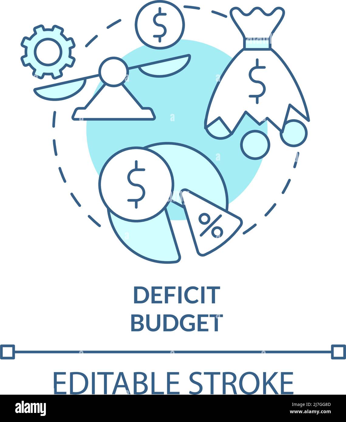 Fiscal deficit symbol concept Stock Vector Images - Alamy