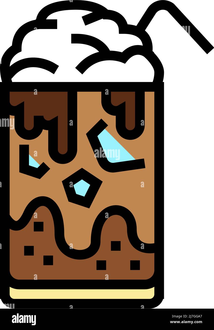 ice chocolate color icon vector illustration Stock Vector Image & Art ...