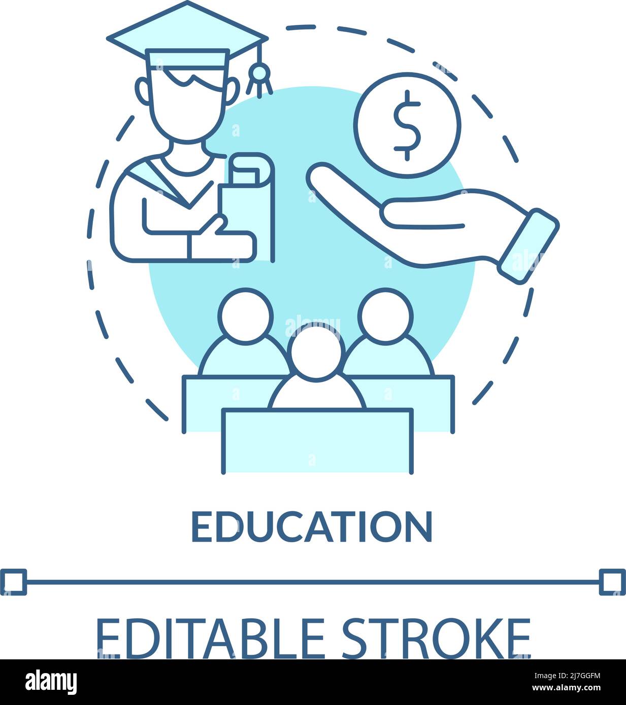 Education turquoise concept icon Stock Vector Image & Art - Alamy