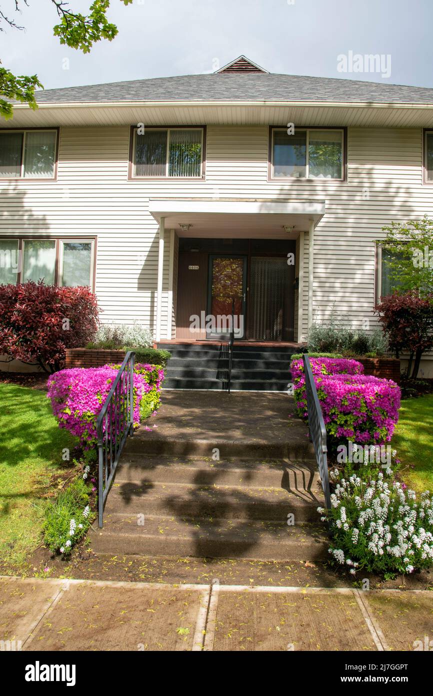 Portland, Oregon is vibrantly colorful in the springtime when there is ...