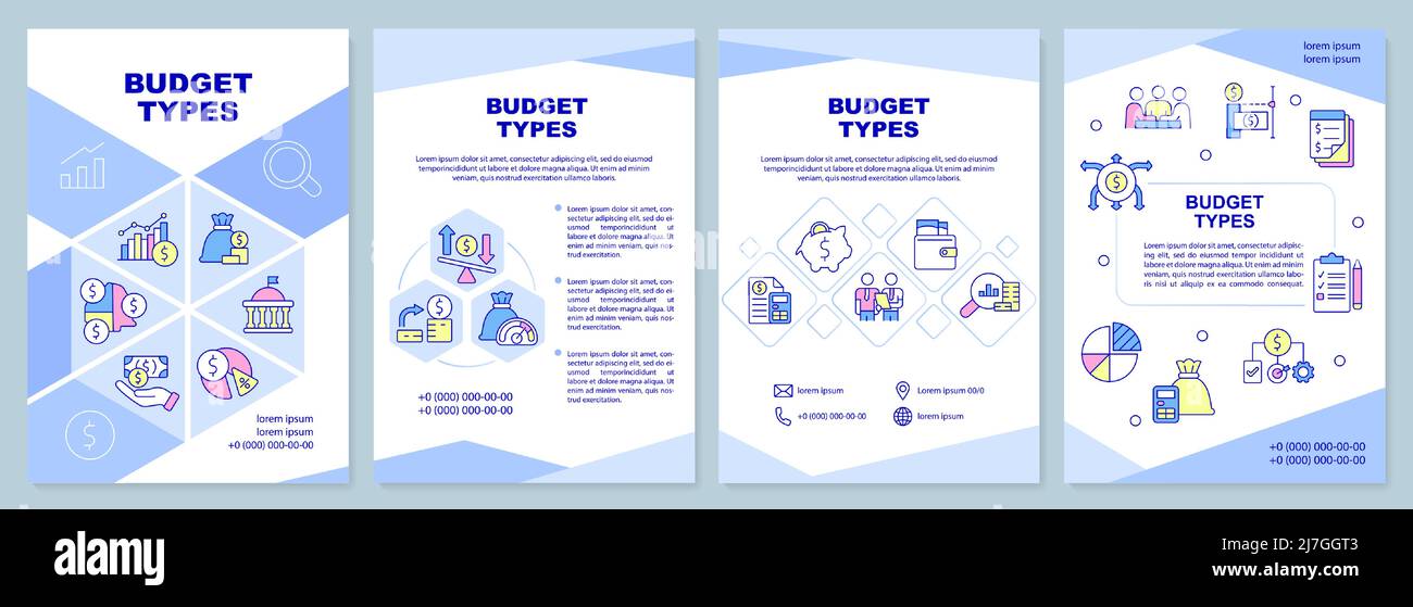 Budget types brochure template Stock Vector Image & Art - Alamy