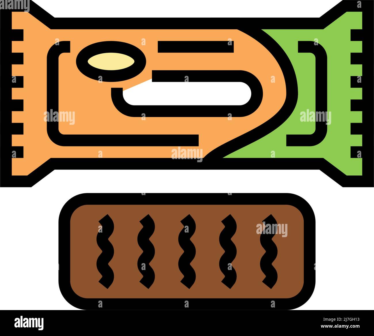 snack chocolate color icon vector illustration Stock Vector Image & Art ...