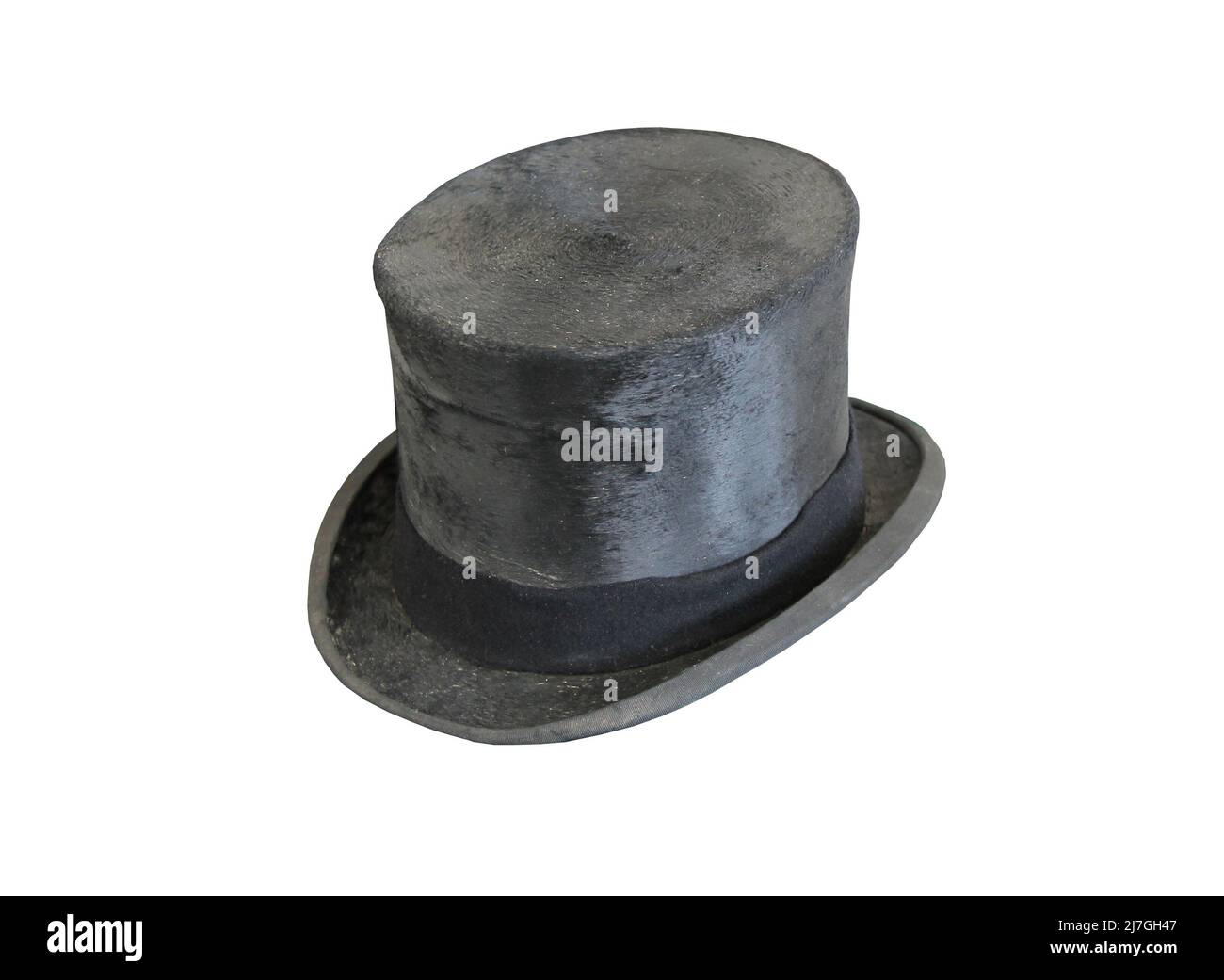 A Traditional Old Fashioned Grey Top Hat Stock Photo - Alamy