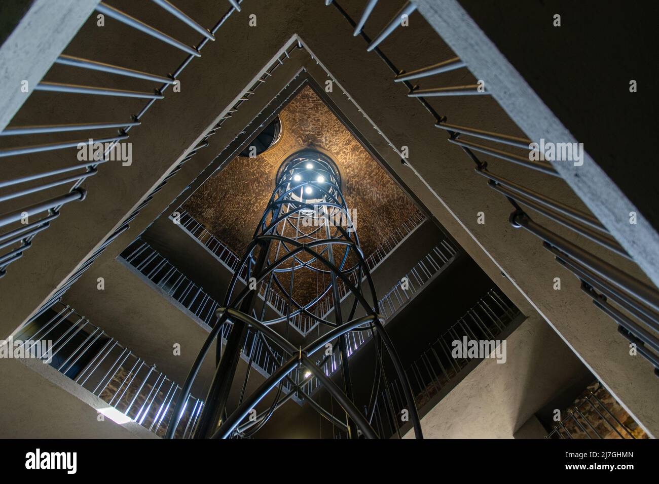Interiors of the old town Hall tower, Prague Stock Photo - Alamy