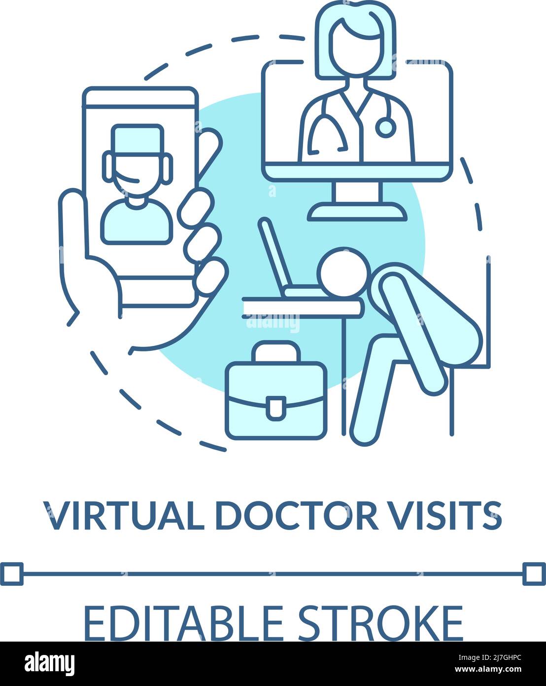 Virtual doctor visit Stock Vector Images - Alamy