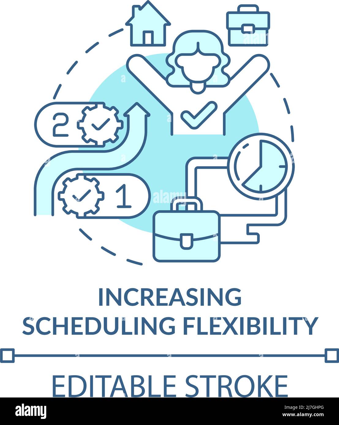 Work life flexibility Stock Vector Images - Alamy