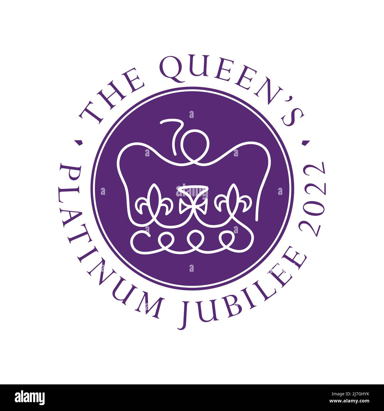 The Queen's Platinum Jubilee anniversary celebration background Stock ...