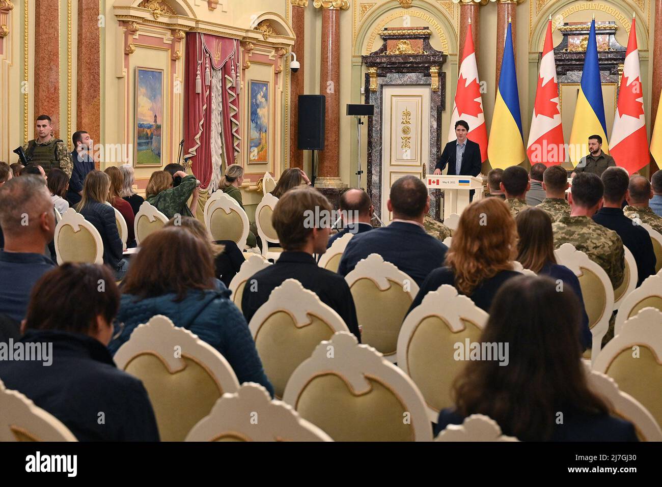 Kyiv, Ukraine, May 8, 2022, Canadian Prime Minister Justin Trudeau ...