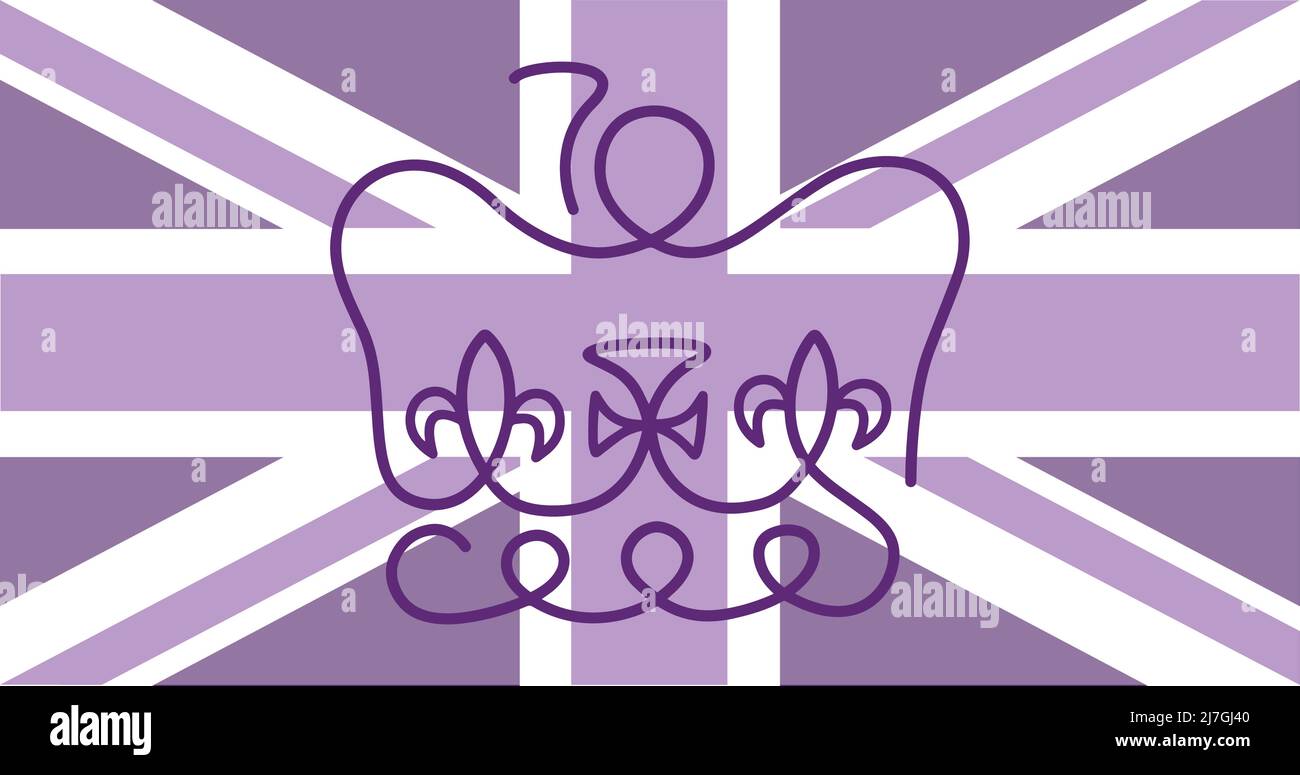 The Queen's Platinum Jubilee anniversary celebration background Stock ...