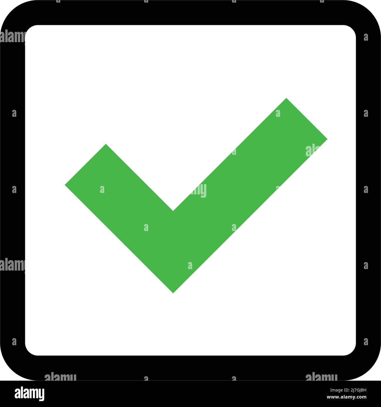 Square checkbox. Done sign. Editable vector Stock Vector Image & Art ...