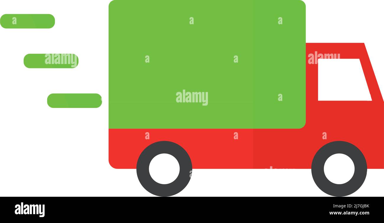 Icon of a moving truck. Vehicles. Editable vector Stock Vector Image ...