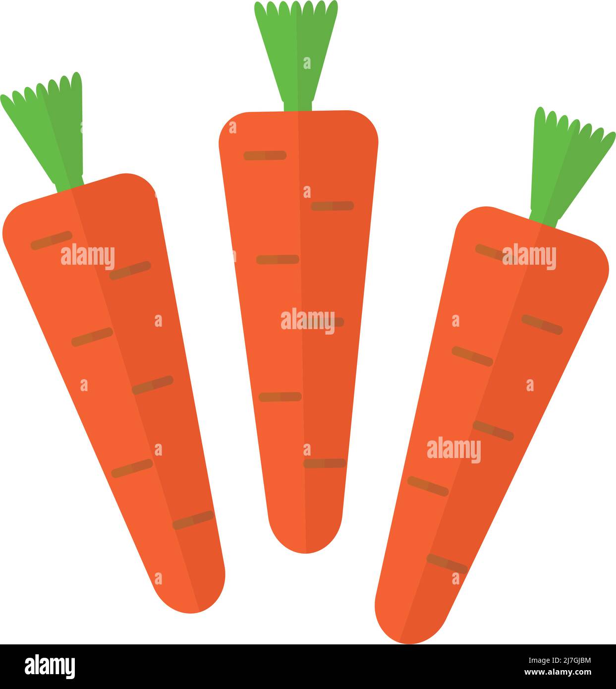 Three carrot icons. Illustration of vegetables. Editable vector Stock ...