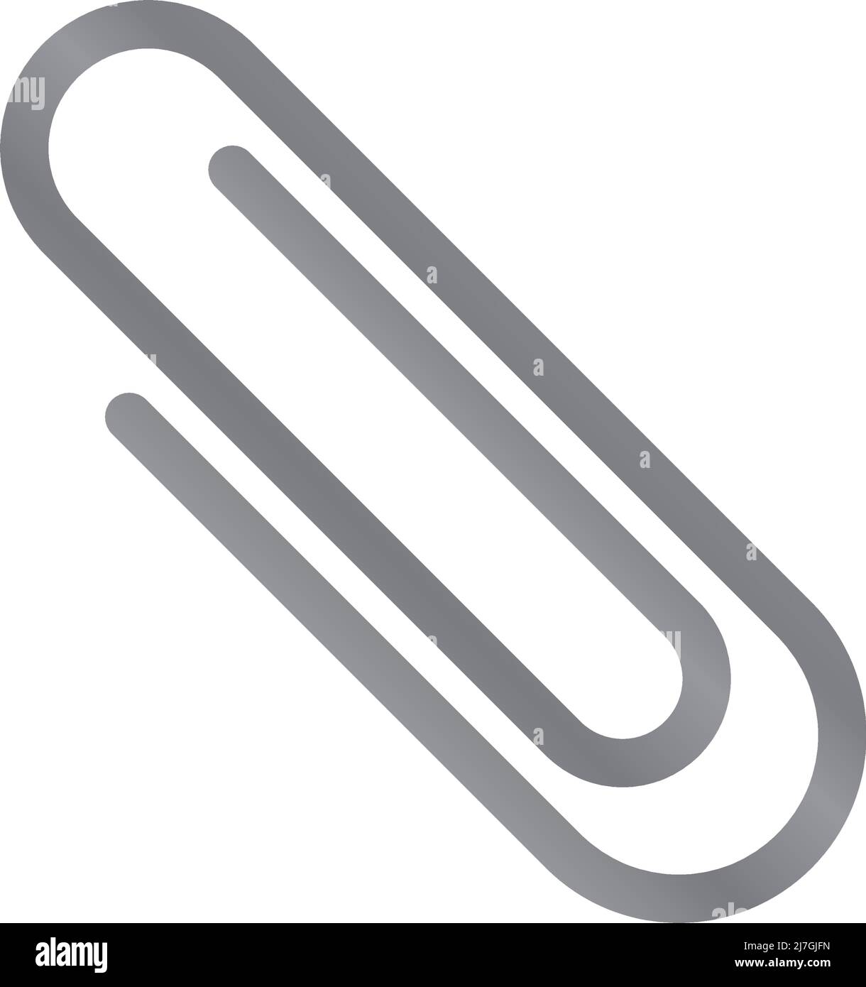 Silver clip icon. Attachment icon. Editable vector Stock Vector Image ...