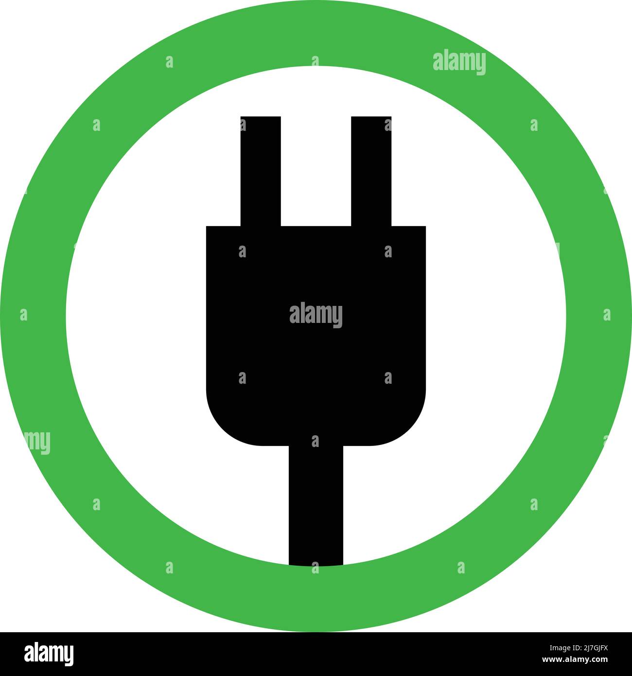 Permission to use electrical outlet. Charging allowed. Silhouette of an ...