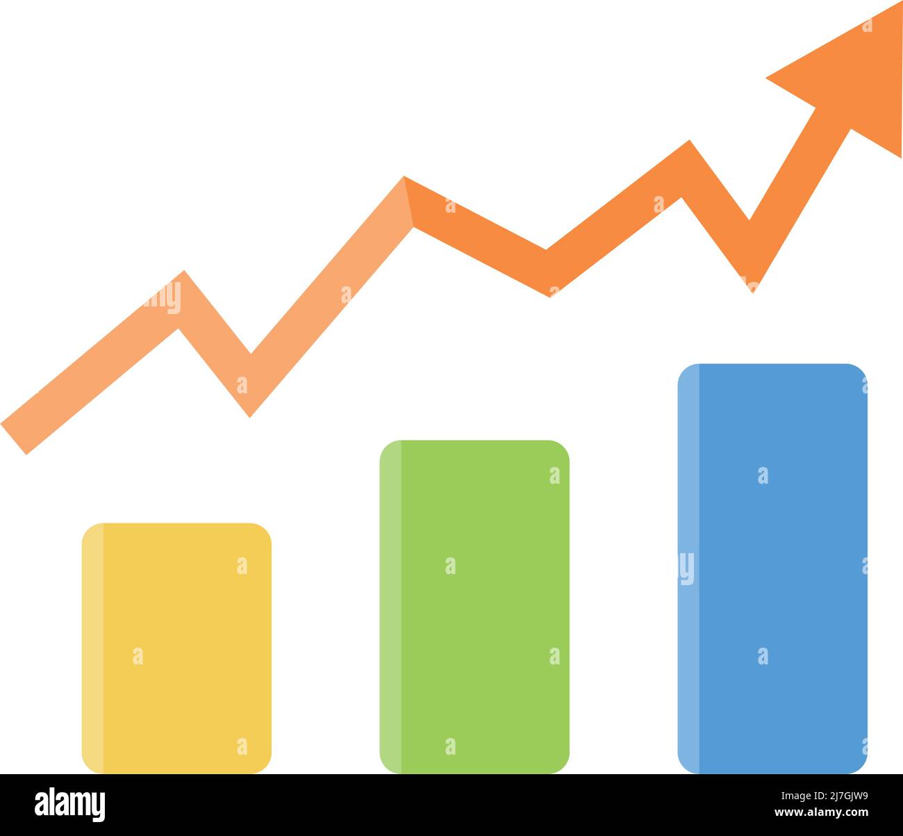 Increase bar graph. Growth business. Editable vector Stock Vector Image & Art - Alamy