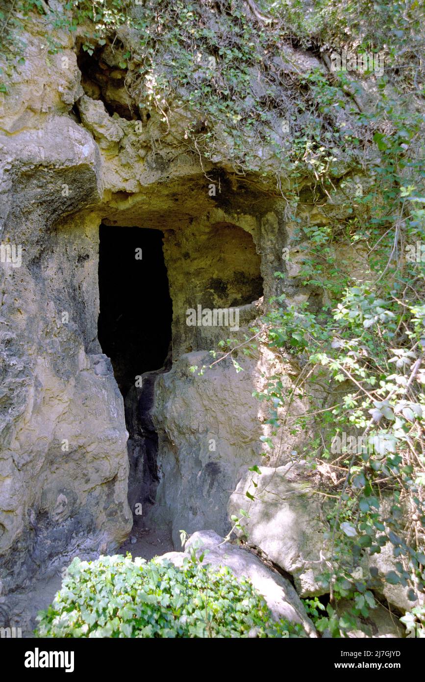 Crypt chapel of St Michel underground shelter on the banks of the ...