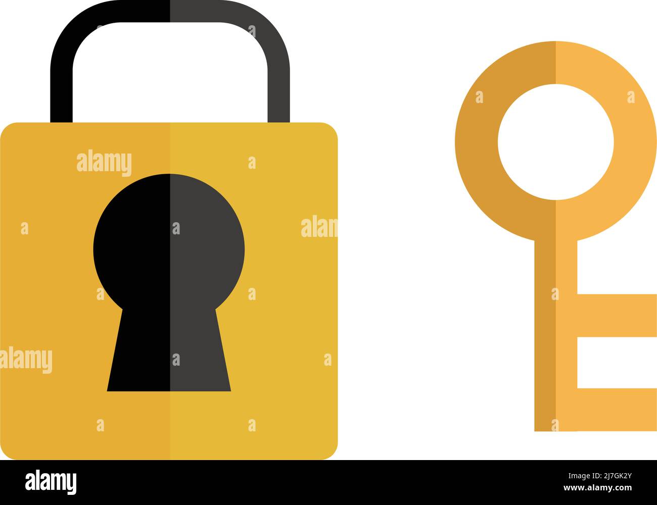 Padlock and key icon set. Editable vector Stock Vector Image & Art - Alamy