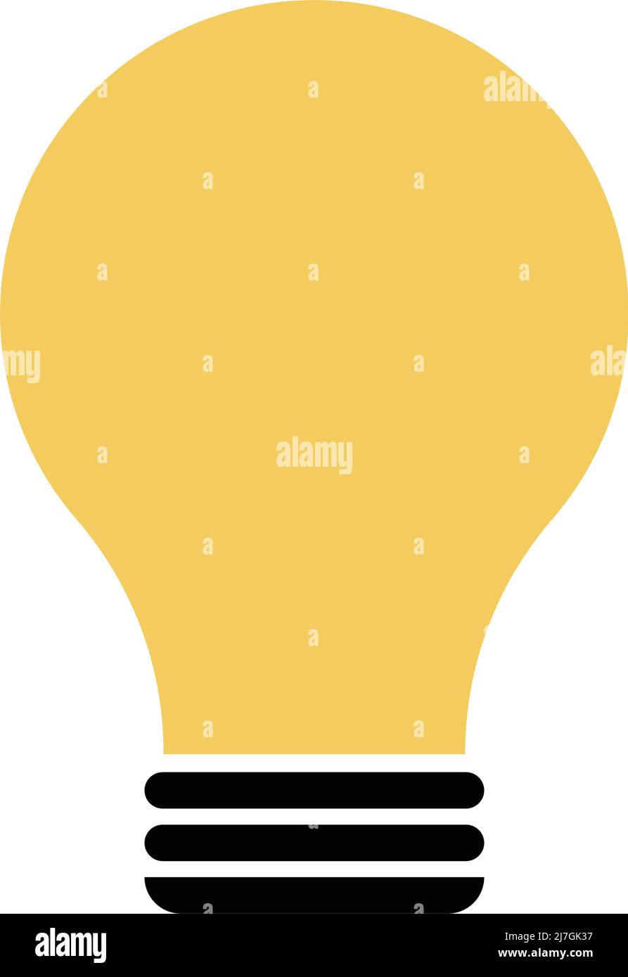 Flat design light bulb icon. Ideas and tips. Editable vector Stock ...
