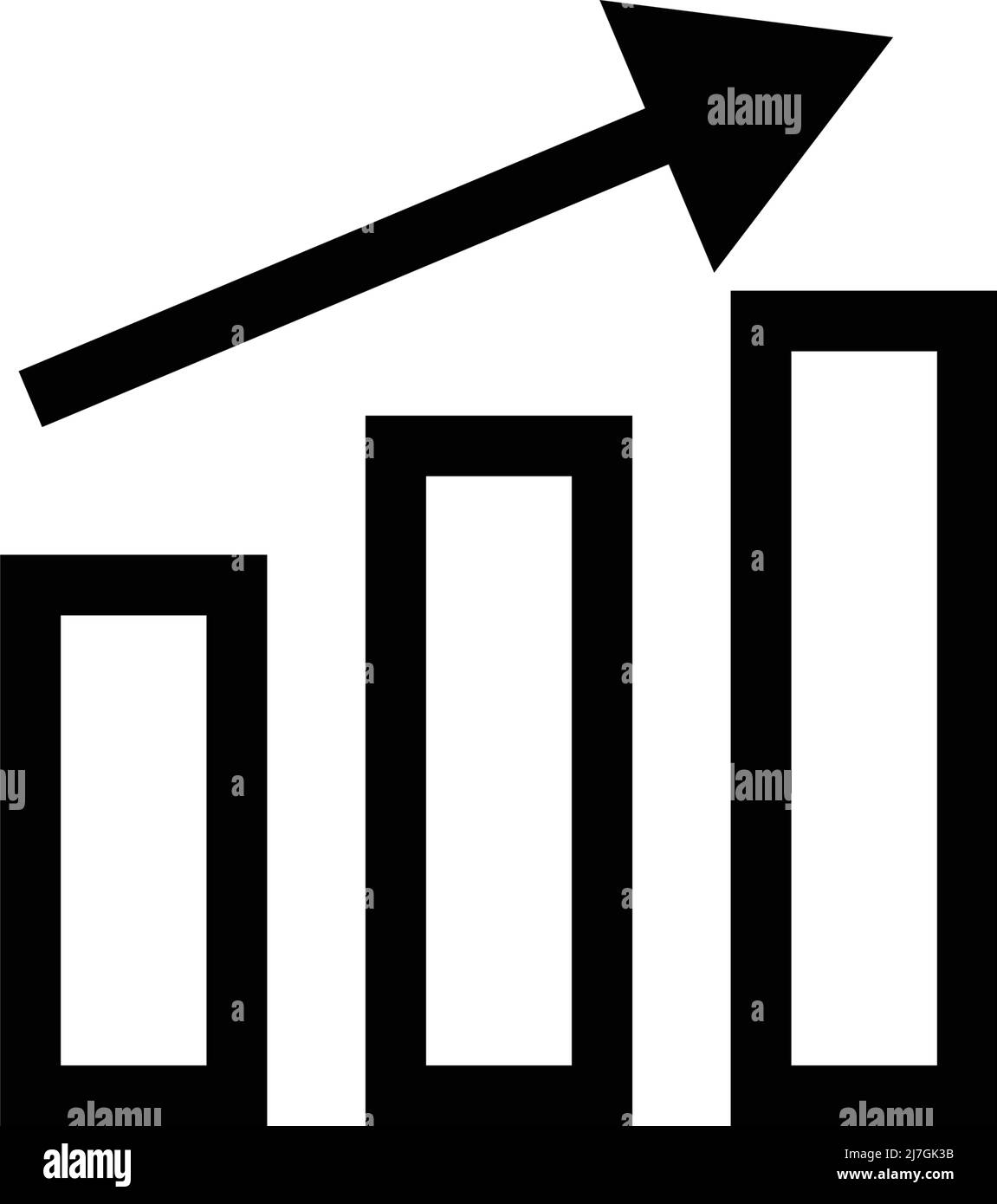 Simple bar chart and arrow icons. Editable vector Stock Vector Image ...