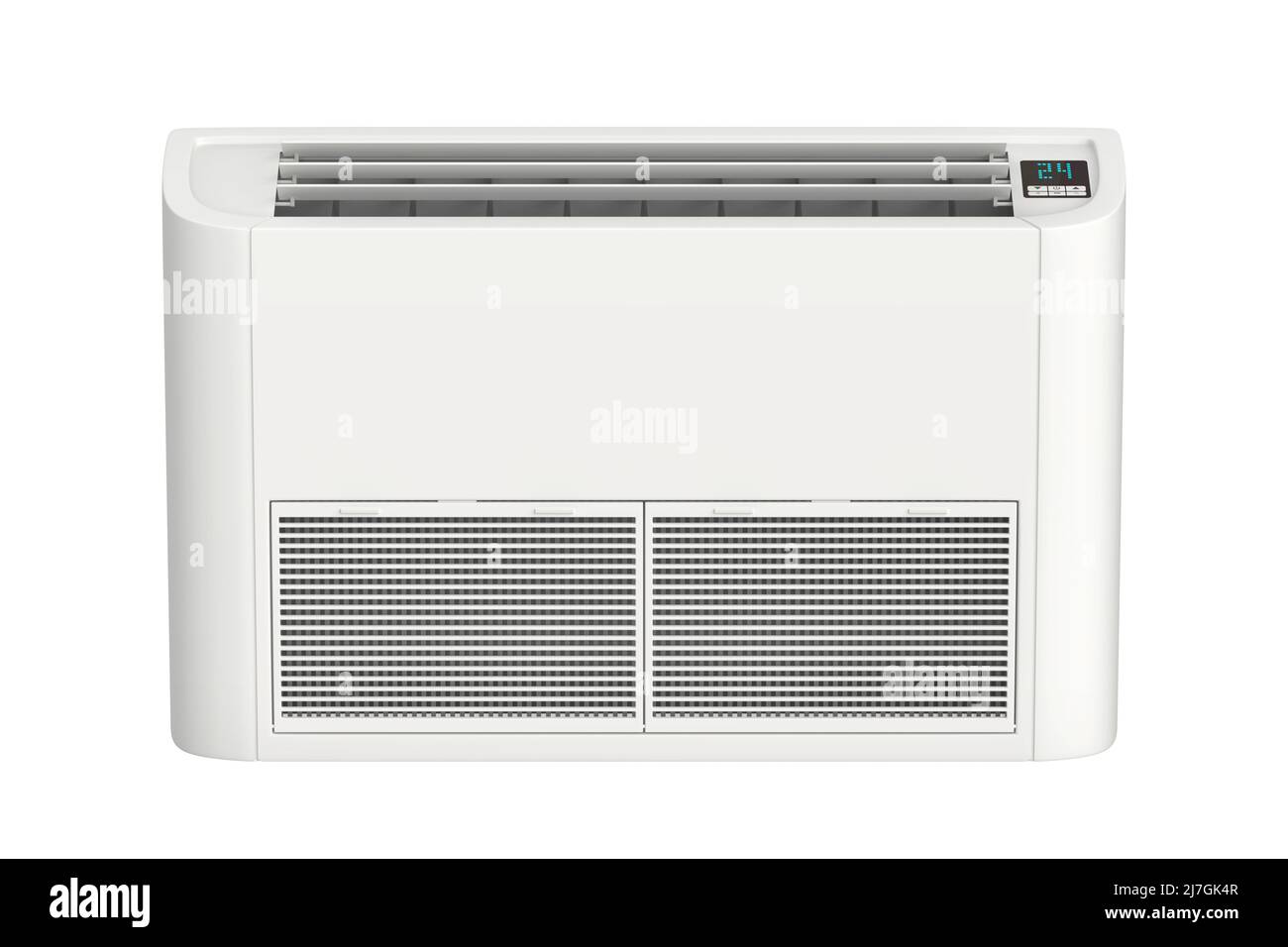 Floor mounted air conditioner isolated on white background, front view ...