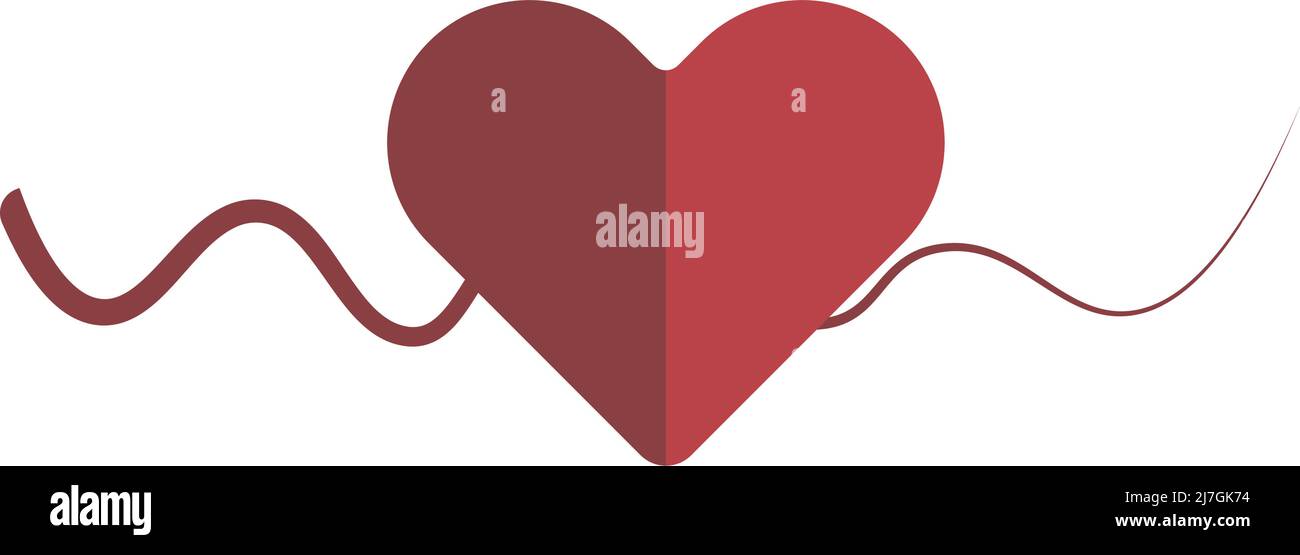 Modern heart icon and line. Editable vector Stock Vector Image & Art ...