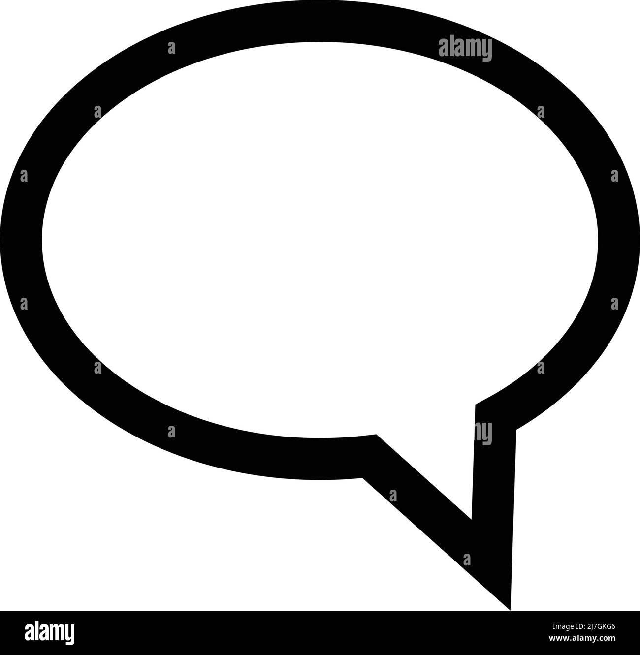 A simple conversation balloon icon. Editable vector Stock Vector Image ...