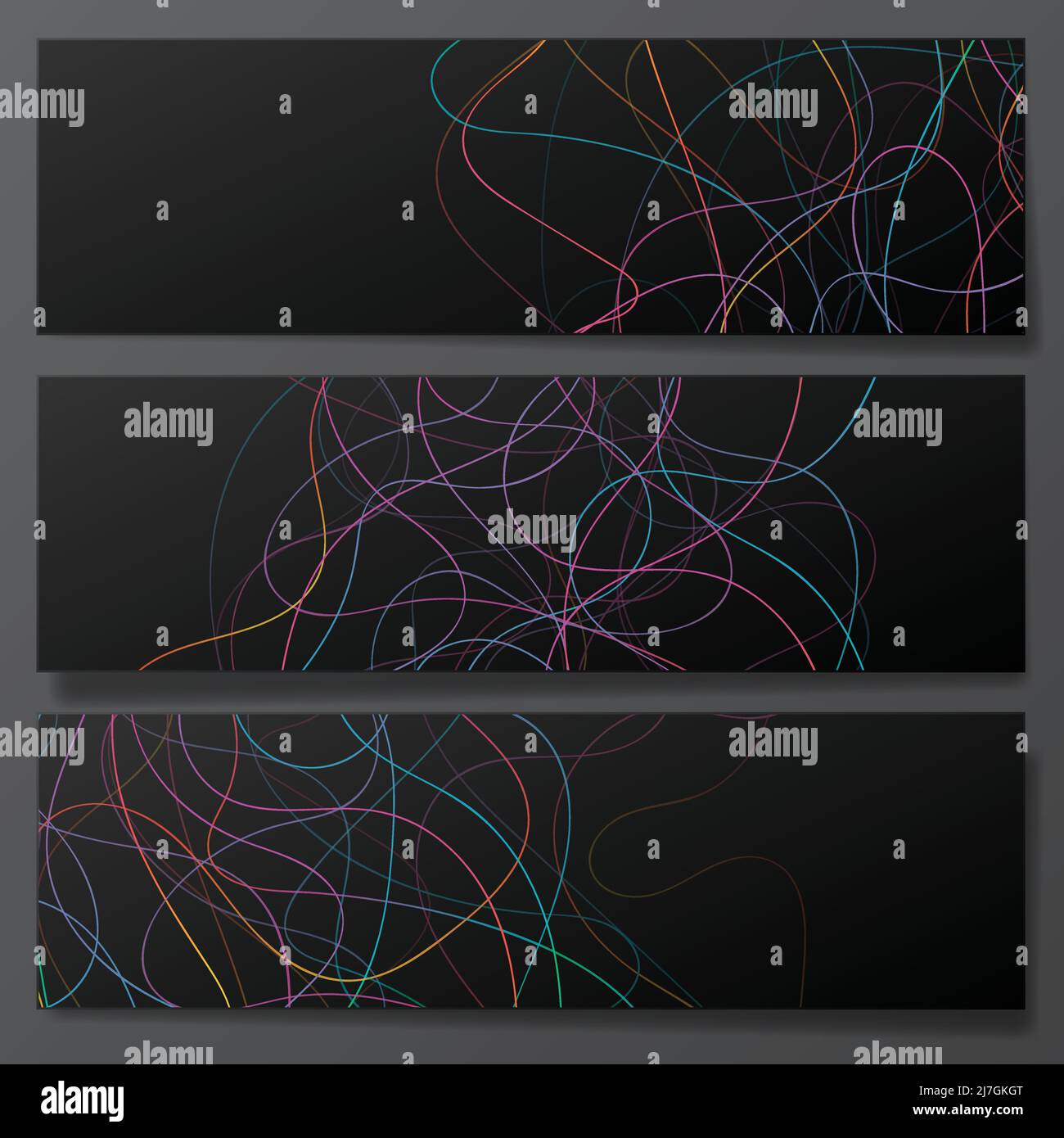 Abstract color lines half black banners Stock Vector Image & Art - Alamy