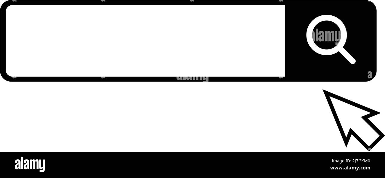 Search bar and mouse cursor. Internet search vectors. Editable vector Stock Vector Image & Art ...
