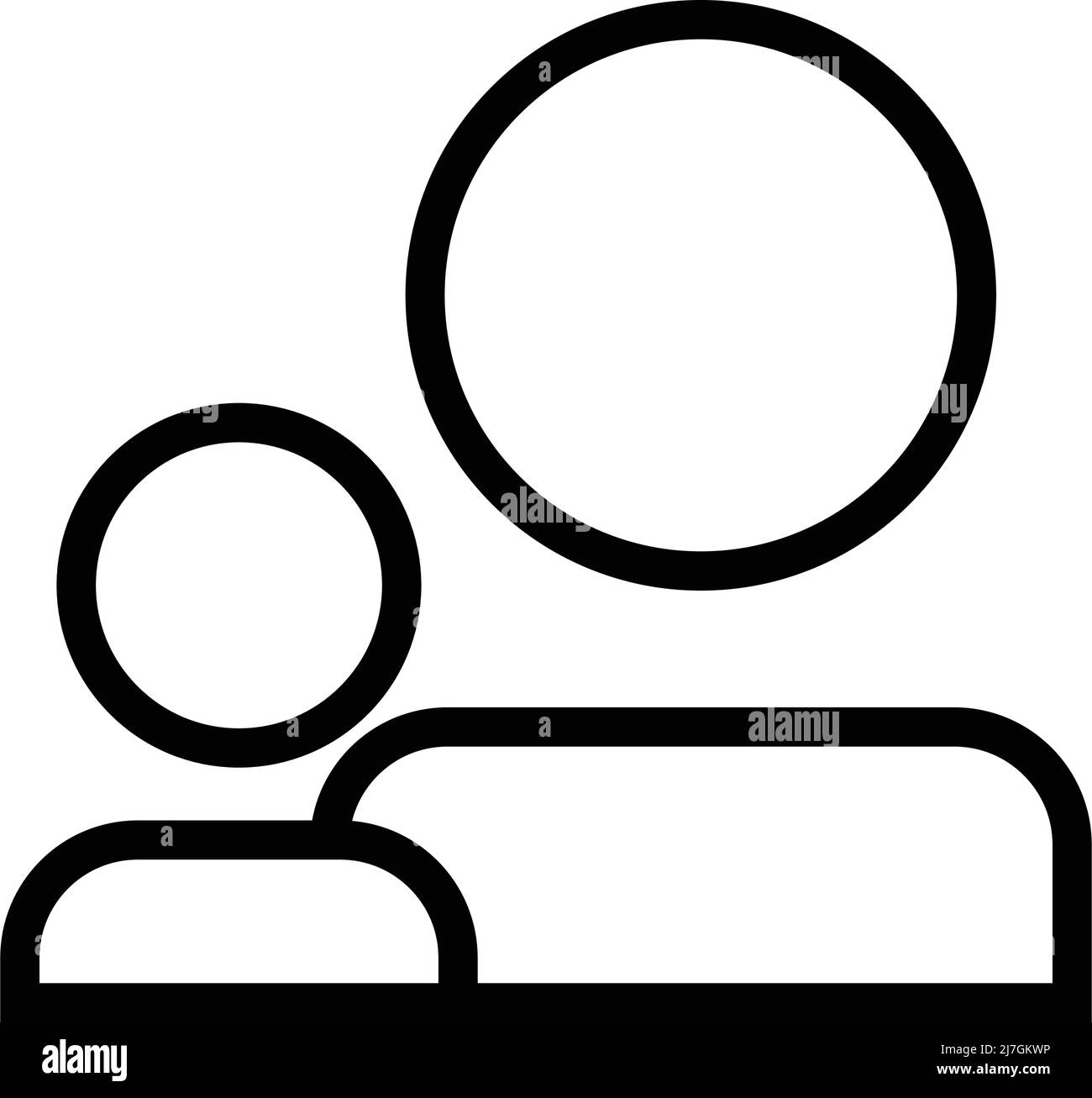 Family icon. 2 person icon. Editable vector Stock Vector Image & Art ...