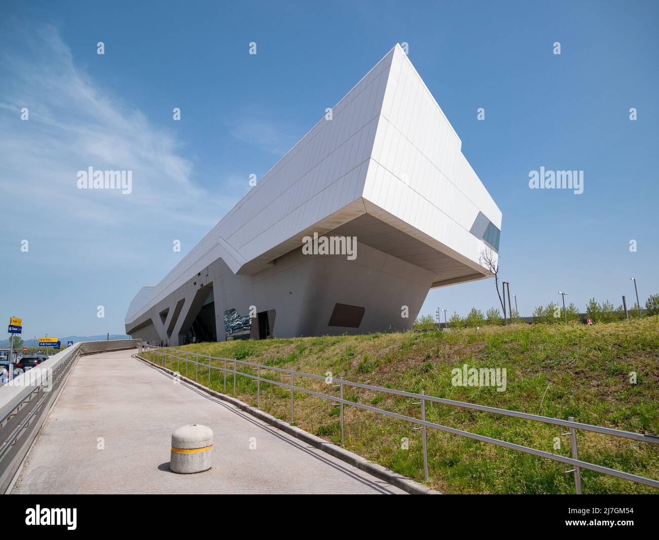 Naples - Italy - April 15, 2022: external view of the Afragola railway ...